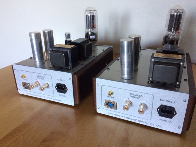 Space-Tech Lab. DHT Single-ended Super OTL 845 mono blocks 100Wpc ...